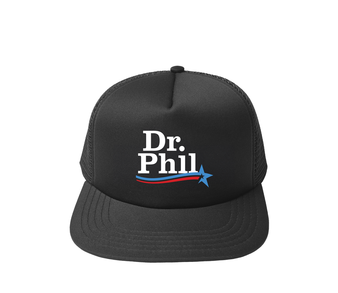 DR PHIL CAMPAIGN TRUCKER CAP - BLACK - Studio – Dr. Phil Official Store